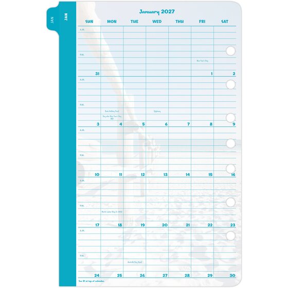 Day-Timer® Coastlines™ January 2027 – December 2027 Two Page Per Day ...