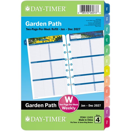 Day-Timer® Garden Path January 2027 – December 2027 Two Page Per Week ...