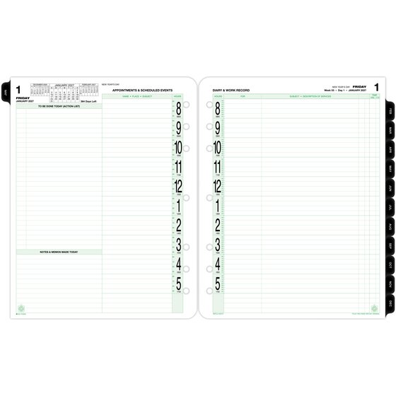 Day-Timer® January 2027– December 2027 Two Page Per Day Original ...