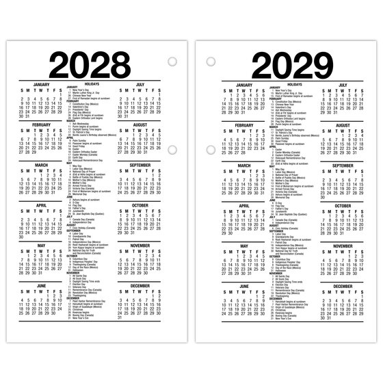 AT-A-GLANCE® 2027 Recycled Daily Loose-Leaf Desk Calendar Refill ...
