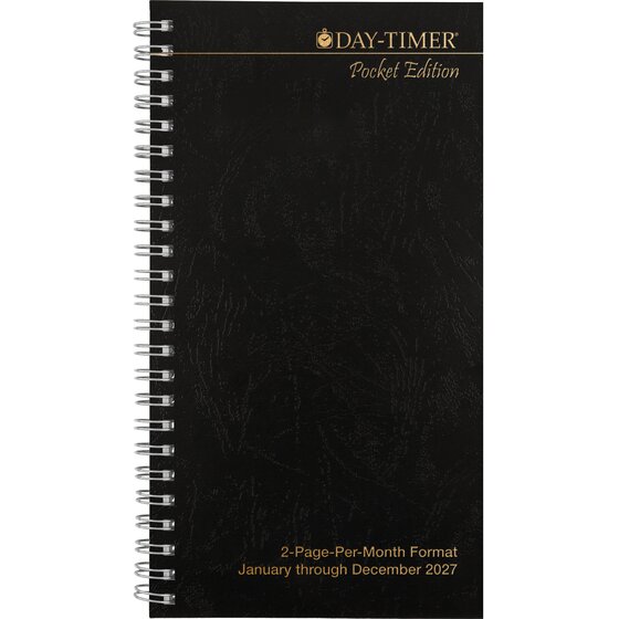 Day-Timer® January 2027 – December 2027 Two Page Per Month Vertical ...