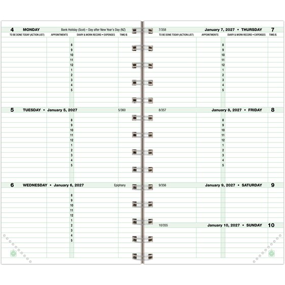 Day-Timer® January 2027 – December 2027 Two Page Per Week Planner ...