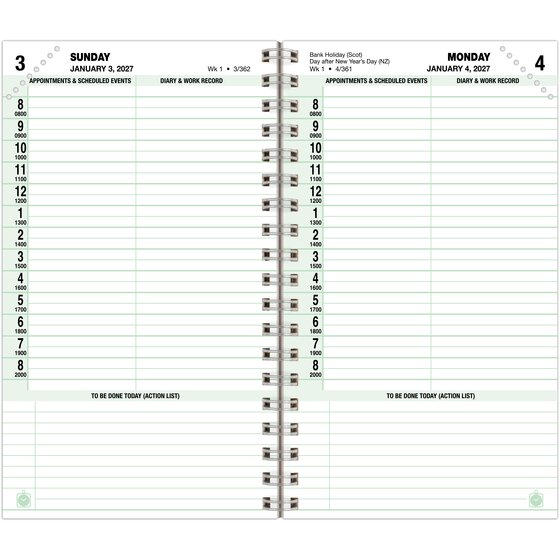 Day-Timer® January 2027 – December 2027 One Page Per Day Planner Refill ...