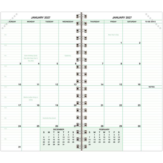 Day-Timer® January 2027 – December 2027 One Page Per Day Planner Refill ...