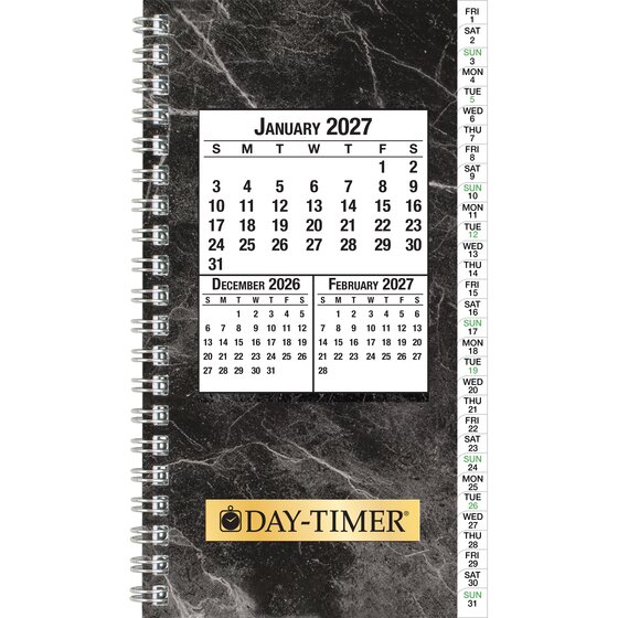 Day-Timer® January 2027 – December 2027 Two Page Per Day Indexed ...