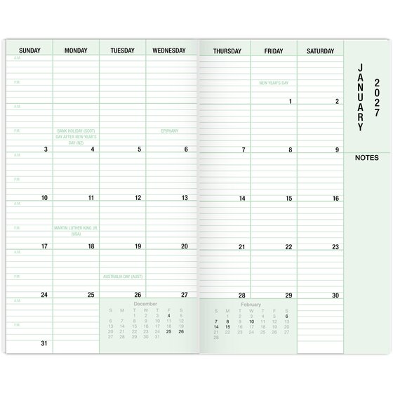 Day-Timer® January 2027 - August 2028 20-Month Advance Planner Refill ...