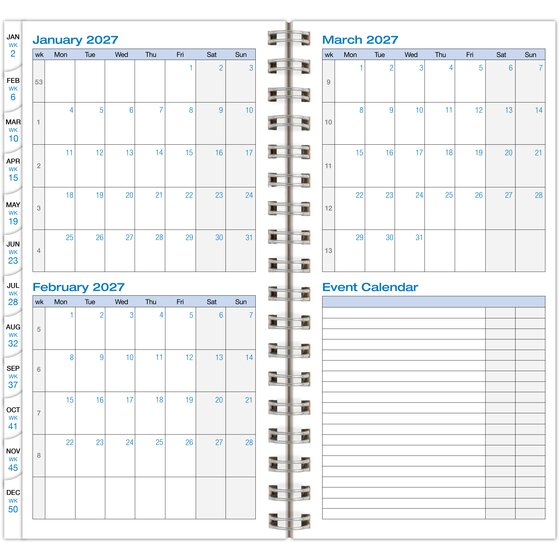 Day-Timer® Simply Stated January 2027 – December 2027 Two Page Per Week ...