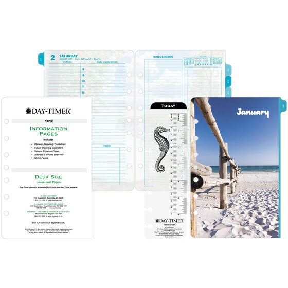 Day-Timer® Coastlines™ January 2027 – December 2027 One Page Per Day ...