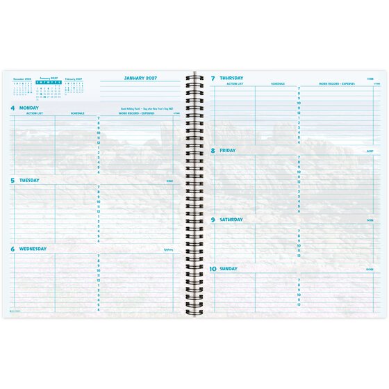 Day-Timer® Coastlines™ January 2027 – December 2027 Two Page Per Week ...