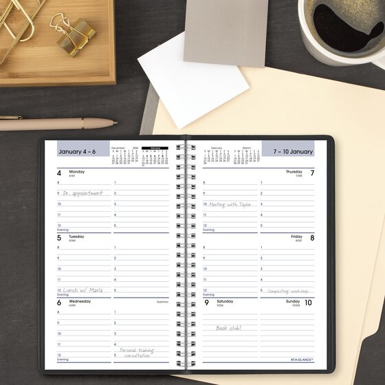 AT-A-GLANCE® DayMinder® 2027 Weekly Appointment Book Planner, Black ...