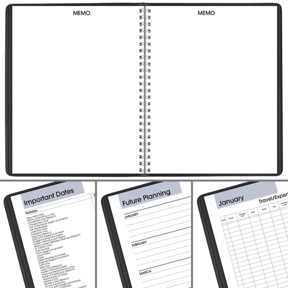 AT-A-GLANCE® DayMinder® 2027 Monthly Planner, Black, Medium, 7" x 8 3/4 ...