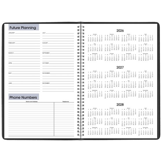 AT-A-GLANCE® DayMinder® 2027 Monthly Planner, Black, Large, 8" x 12 ...