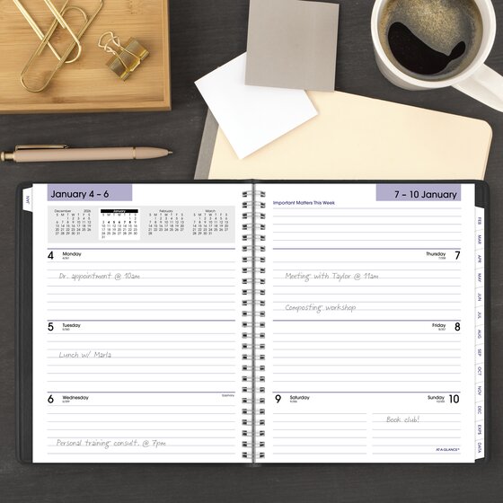 AT-A-GLANCE® DayMinder® Executive 2027 Refillable Weekly Monthly ...