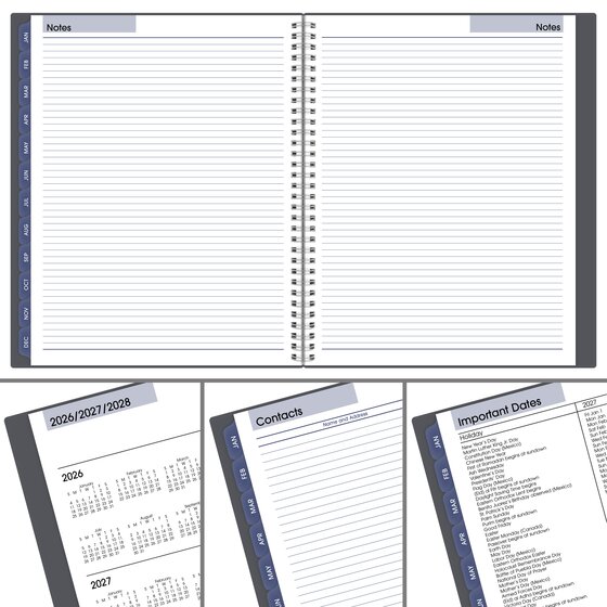 AT-A-GLANCE® DayMinder® 2027 Weekly Monthly Planner, Gray, Large, 8 1/2 ...