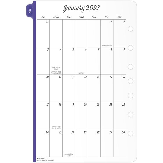 Day-Timer® Floral January 2027 – December 2027 One Page Per Day ...