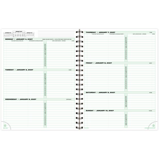 Day-Timer® January 2027 – December 2027 Two Page Per Week Original ...