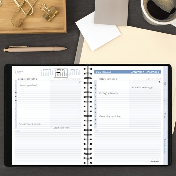 AT-A-GLANCE® The Action Planner 2027 Daily Appointment Book Planner ...