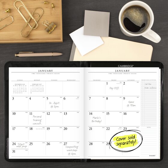 AT-A-GLANCE® Executive 2027 Monthly Padfolio Refill for 70-290, Large ...