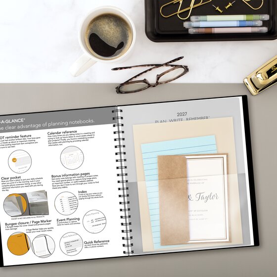 AT-A-GLANCE® Plan. Write. Remember.® Undated Planning Notebook with ...