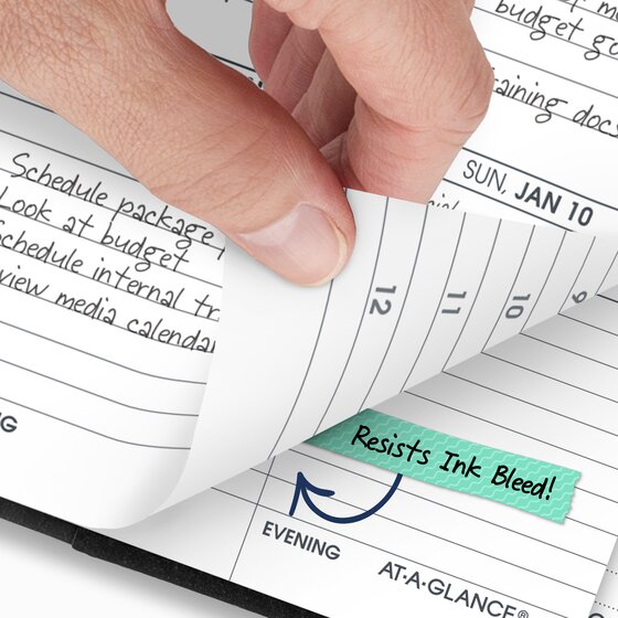 AT-A-GLANCE® 2027 Refillable Weekly Appointment Book Planner, Black ...