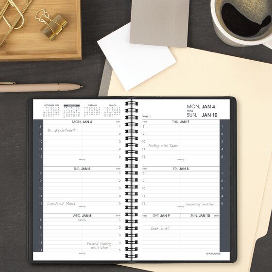 AT-A-GLANCE® Weekly Appointment Book Planners, Small | Weekly Planner ...
