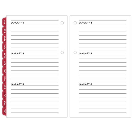 AT-A-GLANCE® 2027 Daily Loose-Leaf Desk Calendar Refill with Monthly ...