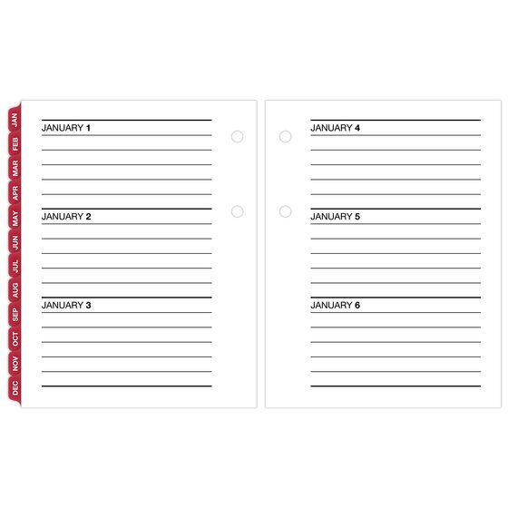 AT-A-GLANCE® 2027 Daily Loose-Leaf Desk Calendar Refill, Mini, 3" x 3 3 ...
