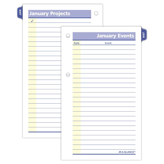 AT-A-GLANCE® QuickNotes® 2027 Daily Loose-Leaf Desk Calendar Refill ...