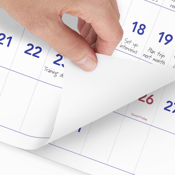AT-A-GLANCE® 2027 Three Month Reference Horizontal Wall Calendar, Large ...