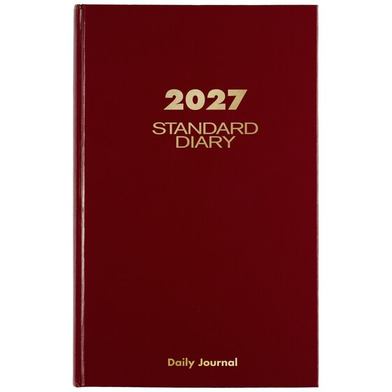 AT-A-GLANCE® Standard Diary® 2027 Daily Diary with Checklist, Red ...