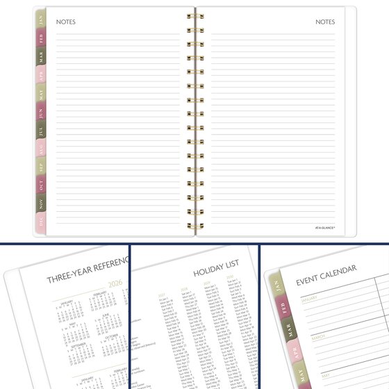AT-A-GLANCE® BADGE Weekly Monthly Planners, Floral | Weekly Monthly ...