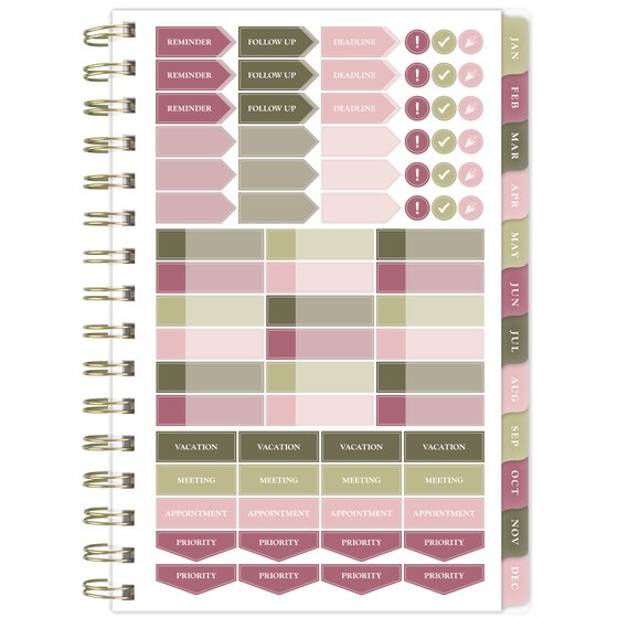 AT-A-GLANCE® BADGE Weekly Monthly Planners, Floral | Weekly Monthly ...