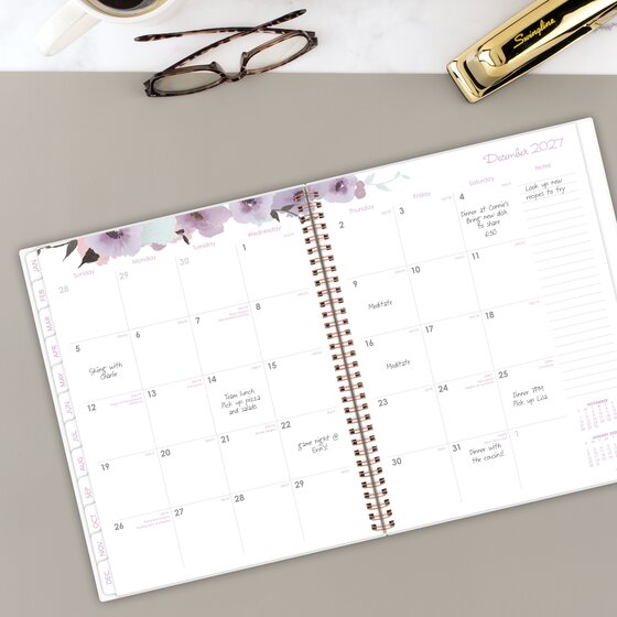 Mead Cambridge® Mina 2027 Weekly Monthly Planner, Large, 8 1/2" x 11 ...