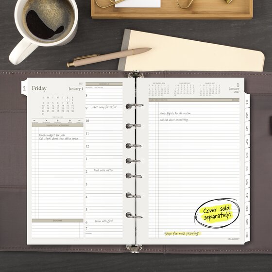 AT-A-GLANCE® 2027 Daily Planner Two Page Per Day Refill, Loose-Leaf ...