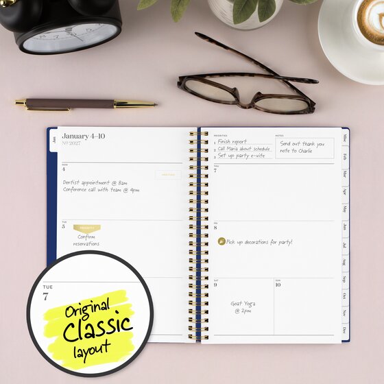 Mead Cambridge® WorkStyle® Classic 2027 Weekly Monthly Planner, Classic ...