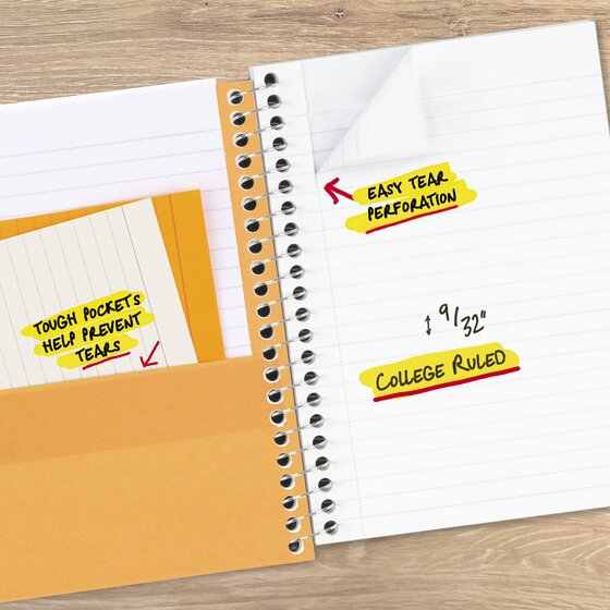 Five Star® Personal Spiral Notebook, College Ruled, 4 3/8" x 7 ...