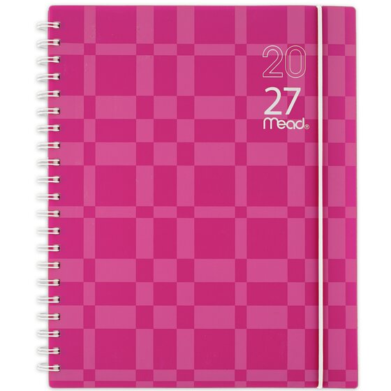Mead® Color Pop 2027 Weekly Monthly Planner, Fuchsia, Large, 8 1/2" x ...