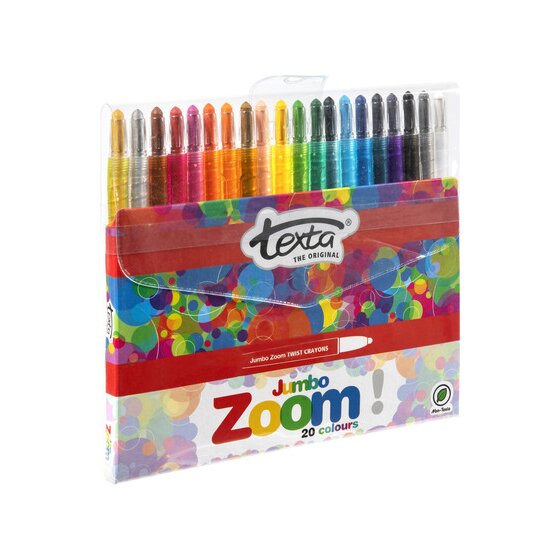 TEXTA ZOOM JUMBO CRAYON PACK 20 | PASTELS AND CRAYONS | ACCO Partner