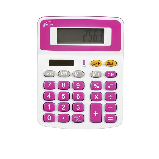 JASTEK DESKTOP CALCULATOR ASSORTED COLOURS | CALCULATORS | ACCO Partner