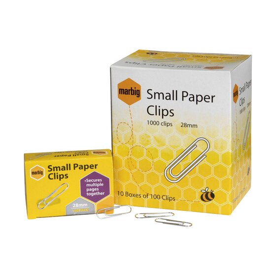 MARBIG PAPER CLIPS 28MM SMALL BOX 100 28MM SMALL BOX 100 | CLIPS | ACCO ...