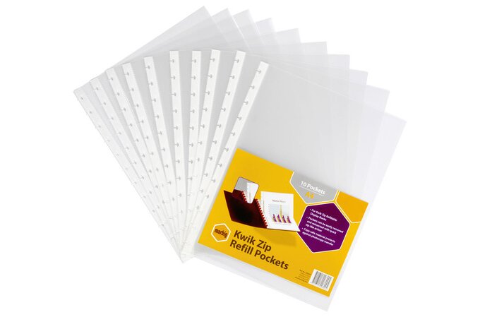 MARBIG KWIK ZIP DISPLAY BOOK REFILLS PACK OF 10 | DISPLAY BOOKS ...