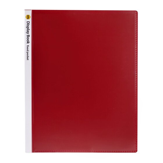 MARBIG DISPLAY BOOK W/INSERT COVER NON-REFILLABLE 40 PAGES RED ...