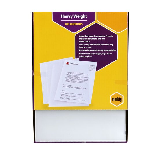 MARBIG LETTER FILE A4 ULTRA CLEAR | LETTER FILES | ACCO Partner