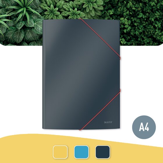 LEITZ COSY 3 FLAP FOLDER CARD A4 GREY | DOCUMENT WALLETS AND POUCHES ...