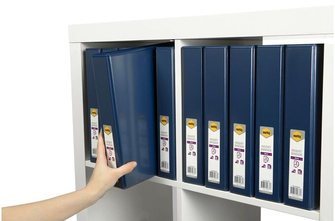 MARBIG CLEARVIEW INSERT BINDER A4 38MM 3D BLUE | INSERT BINDERS | ACCO ...