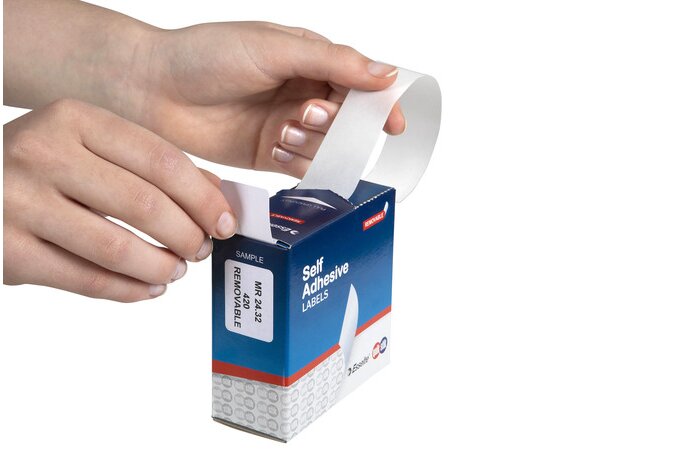 QUIKSTIK LABEL DISPENSER RECTANGLE 24X32MM WHITE 420 LABELS | DISPENSER ...