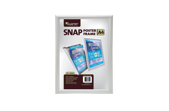 QUARTET DISPLAY BOARD SNAP FRAME A4 25MM | POSTER FRAMES | ACCO Partner