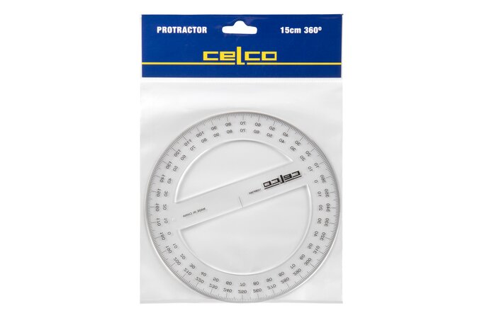 CELCO PROTRACTOR 15CM 360DEG | MATHS SETS AND COMPASSES | ACCO Partner