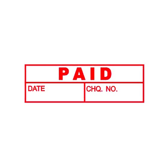 DESKMATE PRE-INKED OFFICE STAMP PAID (DATE & CHEQUE) RED | PREINKED ...
