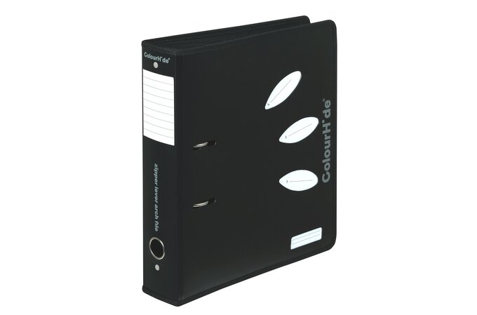 COLOURHIDE LEVER ARCH FILE ZIPPER A4 70MM BLACK | ZIPPER BINDERS AND ...